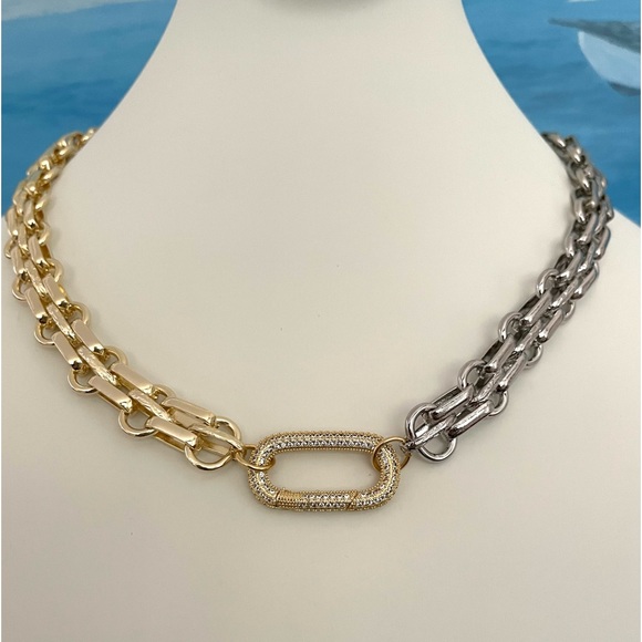 Jewelry | Chunky Link Chain Necklace Chain Two Tone Layering Gold ...